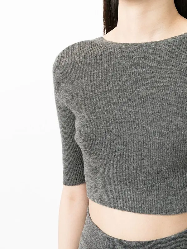 Cashmere In Love Liza Crop Top - Black