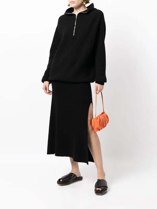 Cashmere In Love River A-line Skirt - Black