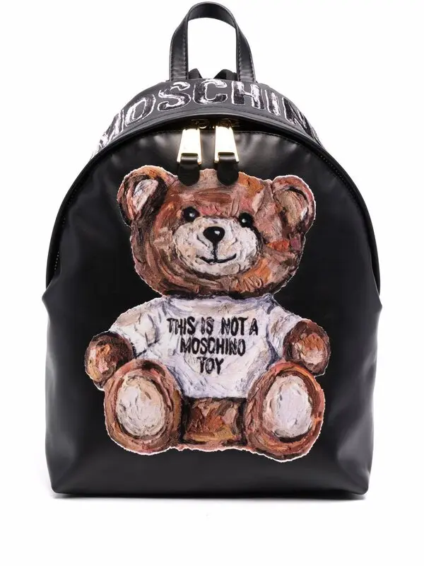 Authentic Moschino Teddy Mohair Backpack Moschino Backpack Bear Brown main image 2