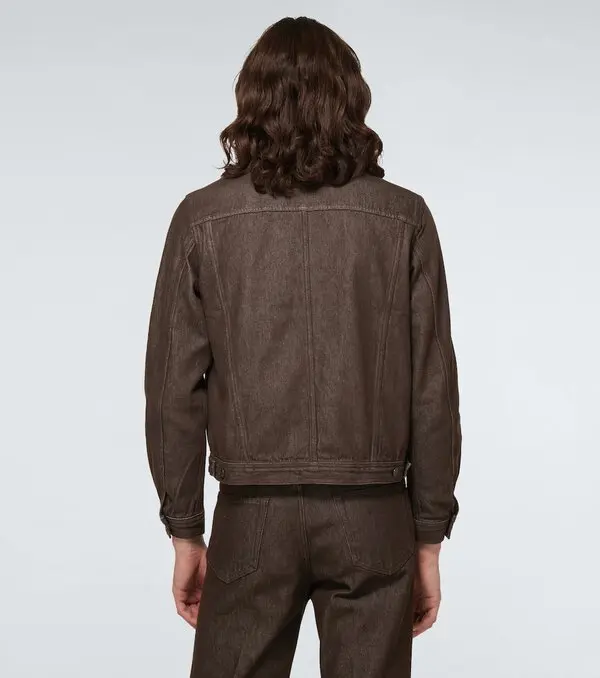 Auralee Hard Twist Denim Blouson Jacket - Brown | Editorialist