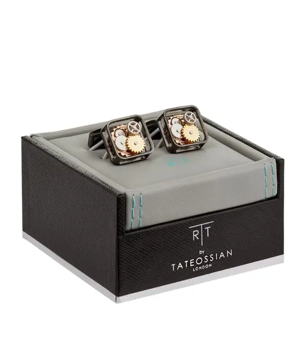 Tateossian Square Gear Cufflinks - Silver