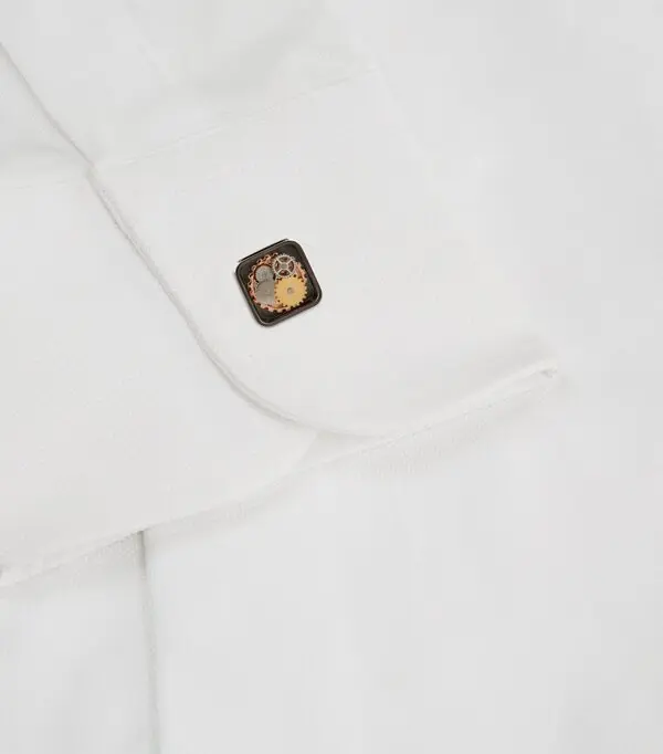 Tateossian Square Gear Cufflinks - Silver