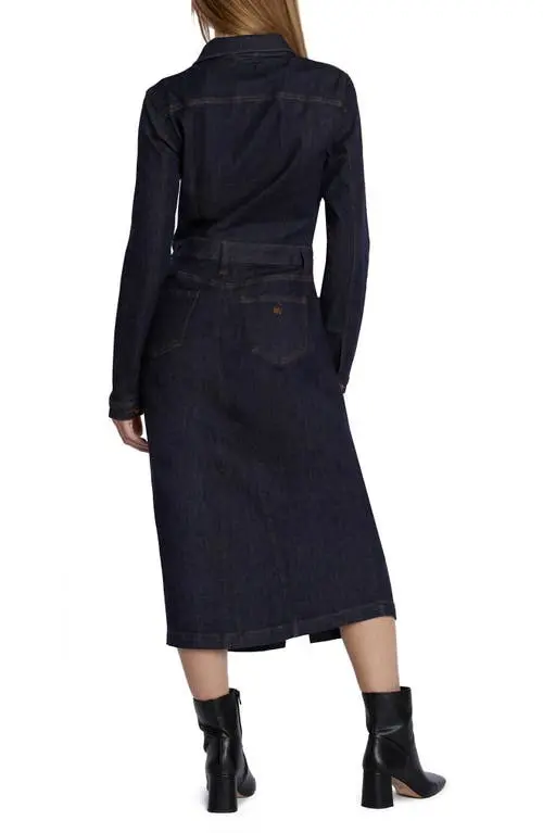 WASH LAB DENIM Piece Dyed Denim Shirt Dress - Raw Denim