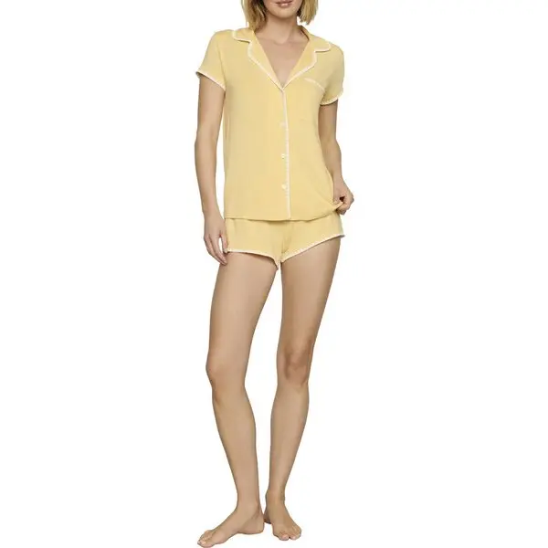 Eberjey Frida Short Pajamas - Sunbeam/ivory