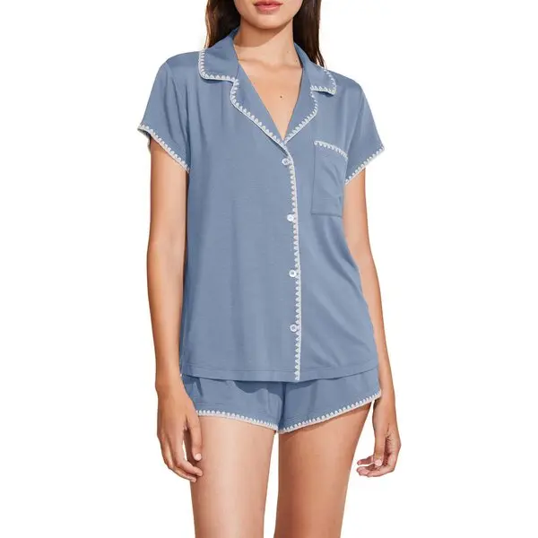 Eberjey Frida Short Pajamas - Wedge Blue