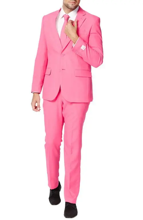 Opposuits Slim Fit Two-piece Suit & Tie Set - Pink