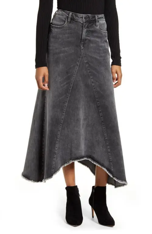 WASH LAB DENIM Long Skirt - Grey