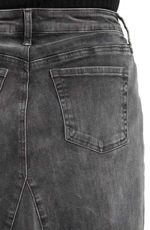 WASH LAB DENIM Long Skirt - Grey