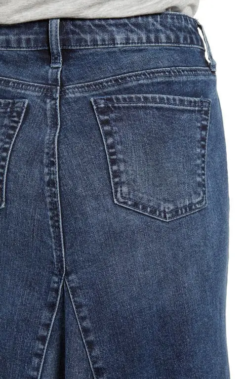 WASH LAB DENIM Long Skirt - Deep Blue
