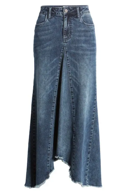 WASH LAB DENIM Long Skirt - Deep Blue