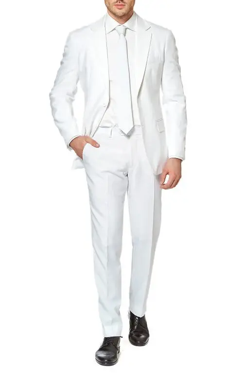 Opposuits White Knight Slim Fit Two-piece Suit & Tie Set - Natural