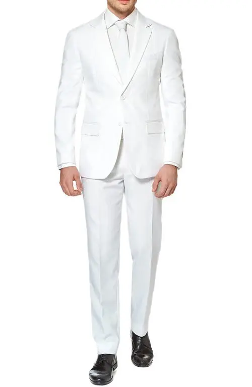 Opposuits White Knight Slim Fit Two-piece Suit & Tie Set - Natural
