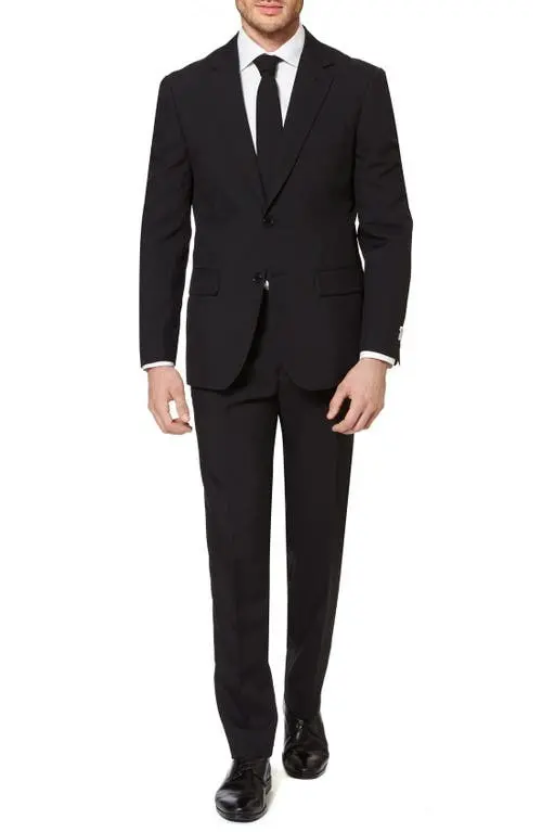 Opposuits Knight Slim Fit Two-piece Suit & Tie Set - Black