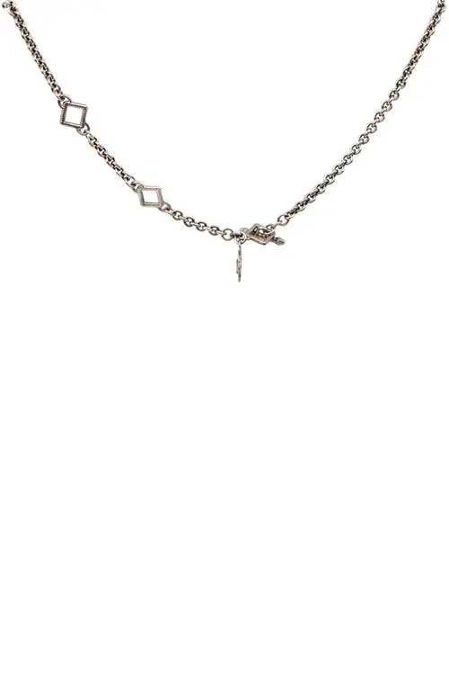 Armenta White Sapphire Station Necklace