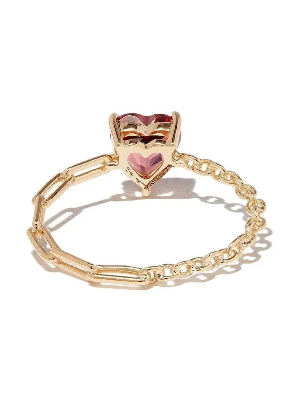 Yvonne Léon 18kt Yellow Rhodolite Heart Ring