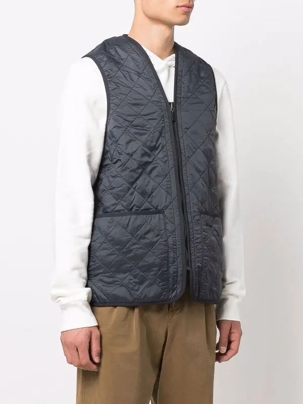 Barbour Quilted Pouch-pocket Gilet - Blue
