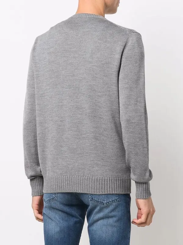 BALLANTYNE Ribbed-knit Wool Jumper - Grey