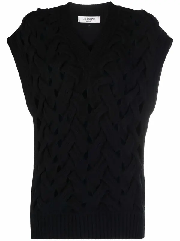 Valentino Garavani Open-knit Wool-blend Vest