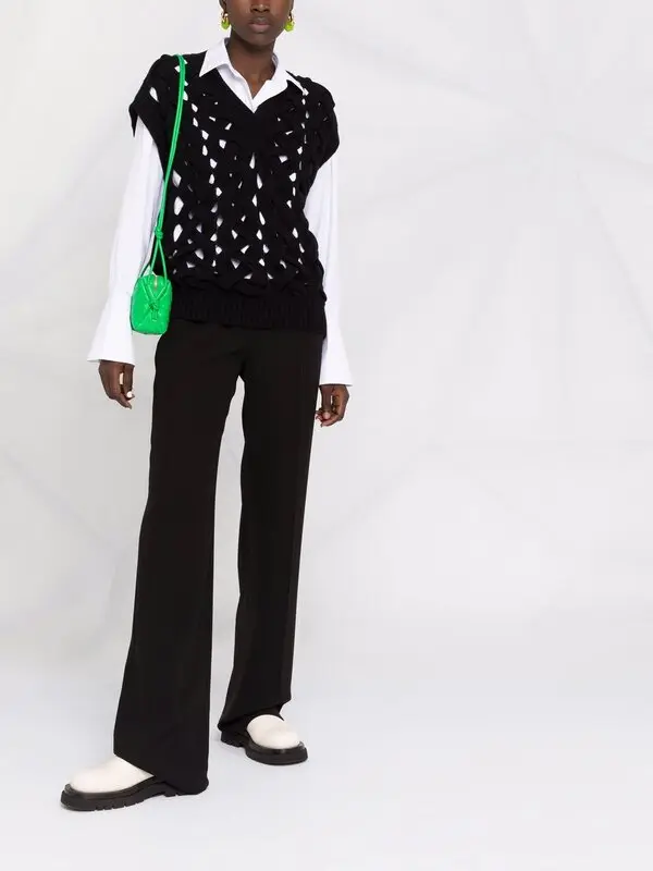 Valentino Garavani Open-knit Wool-blend Vest