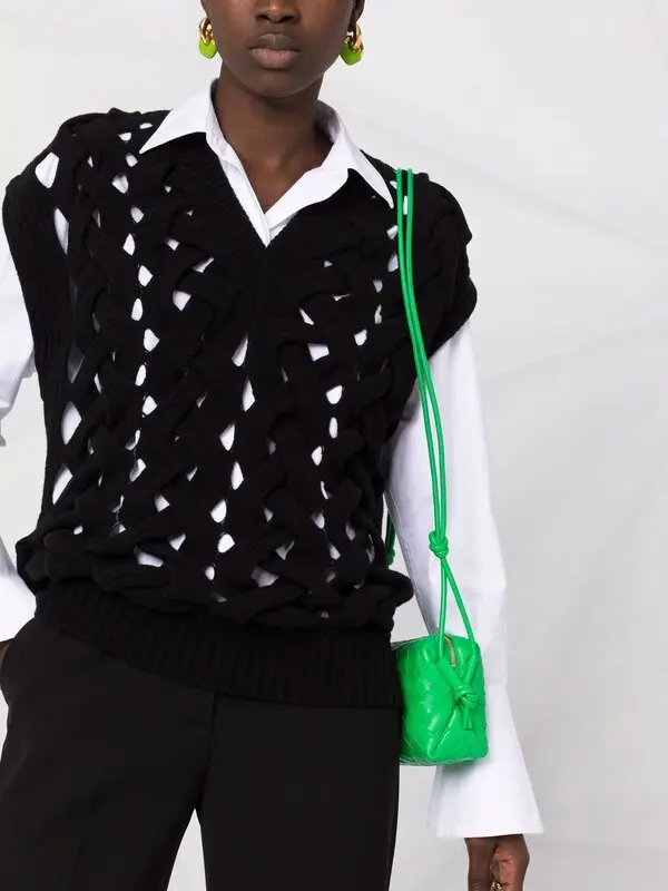 Valentino Garavani Open-knit Wool-blend Vest