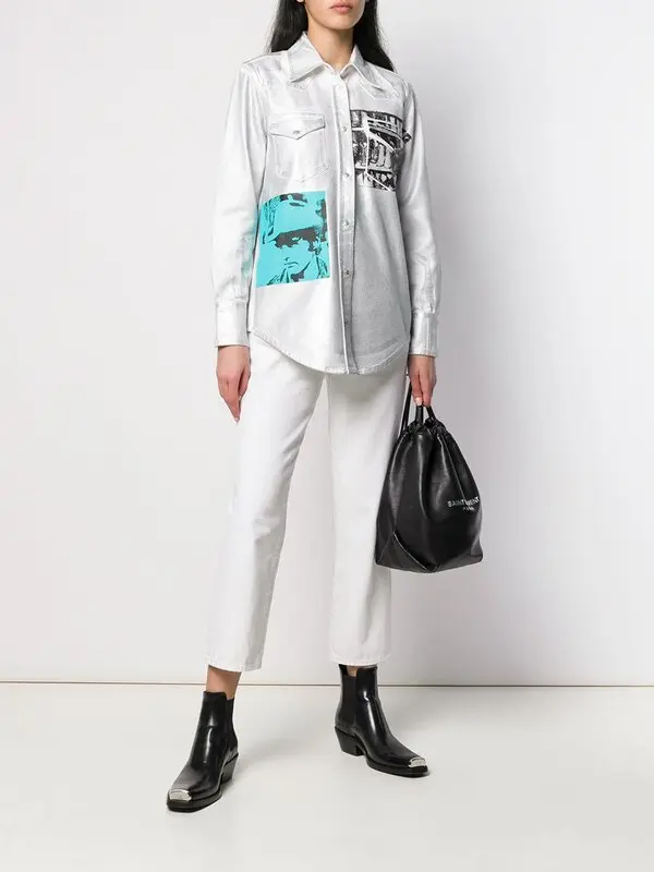 Calvin Klein Warhol Print Metallic Shirt