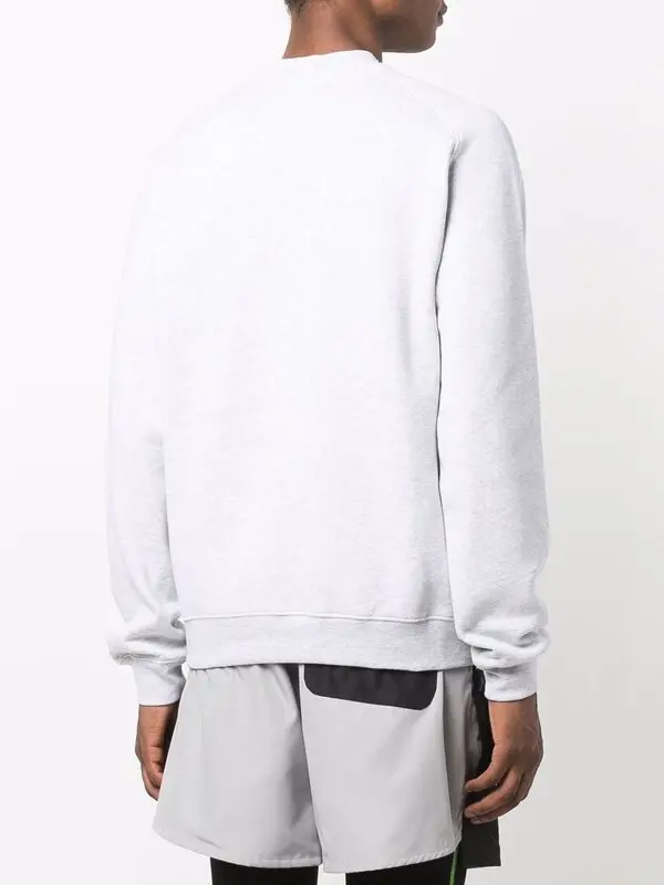 MSGM Logo-print Cotton Sweatshirt - Grey