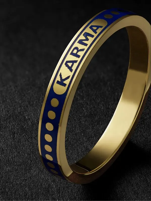 FOUNDRAE Karma 18-karat And Enamel Ring