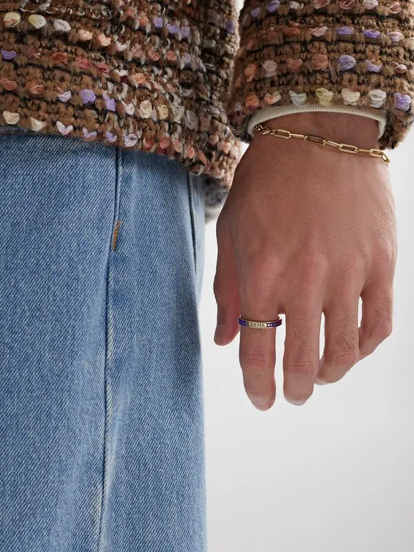 FOUNDRAE Karma 18-karat And Enamel Ring