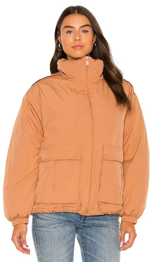 Free People Duvet Bomber In Burnt Orange