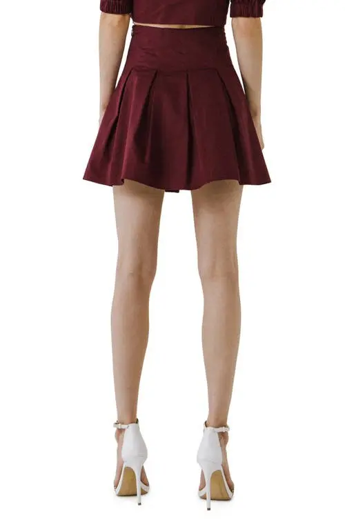 Endless Rose Pleated Cotton Miniskirt