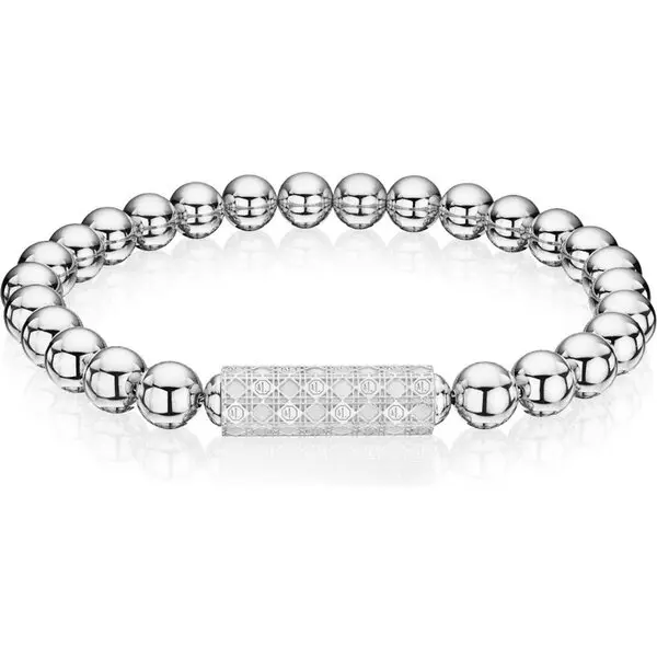 MANLUU Beaded Necklace - Sterling Silver