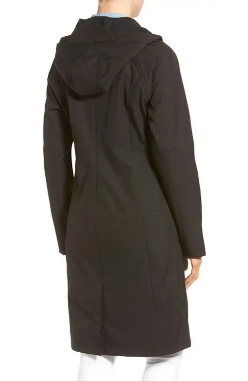 ILSE JACOBSEN Long Hooded Raincoat - Black
