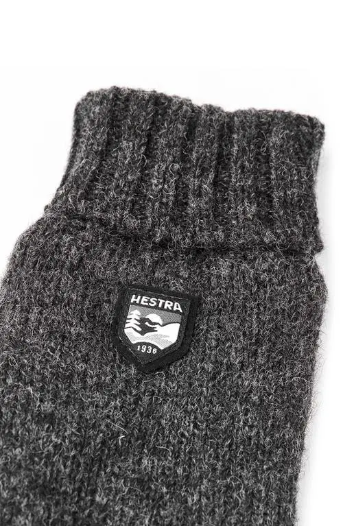 HESTRA Wool Blend Gloves - Charcoal