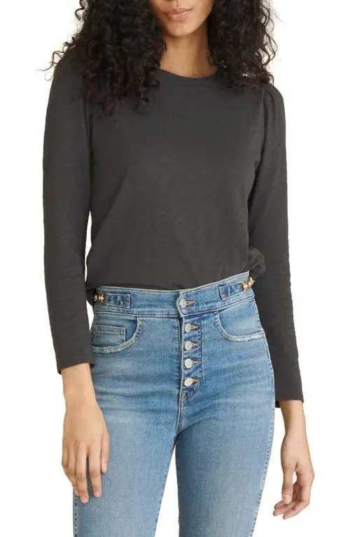 Veronica Beard Mason Long Sleeve T-shirt - Charcoal