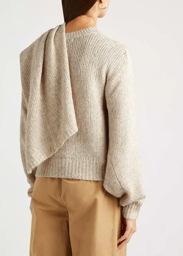 REJINA PYO Colette Sand Draped Jumper