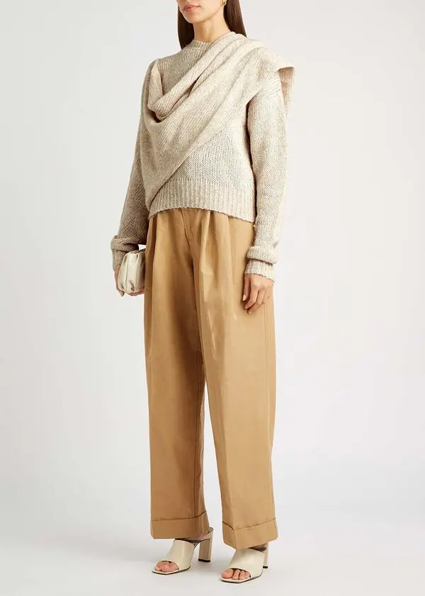 REJINA PYO Colette Sand Draped Jumper