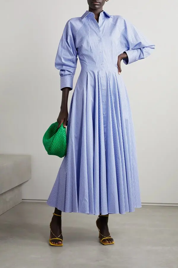 green emerald velvet dress BRANDON MAXWELL Ruffle Sleeve Dress