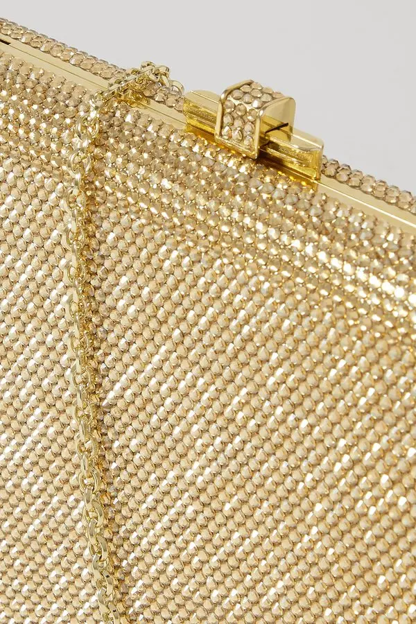 Judith Leiber Slim Slide Crystal Clutch