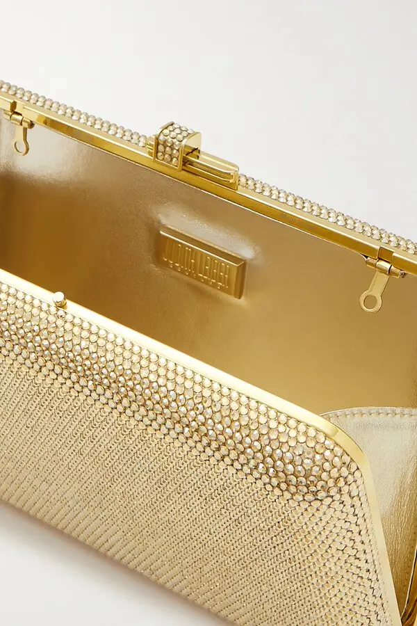 Judith Leiber Slim Slide Crystal Clutch