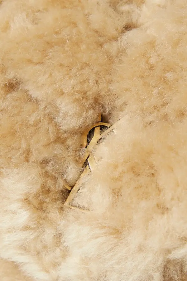 Saint Laurent Puffer Quilted Shearling Clutch