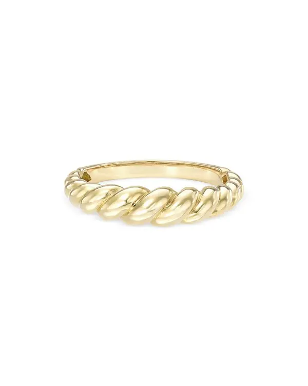 ZOE LEV 14k Yellow Gradient Twist Ring - Gold