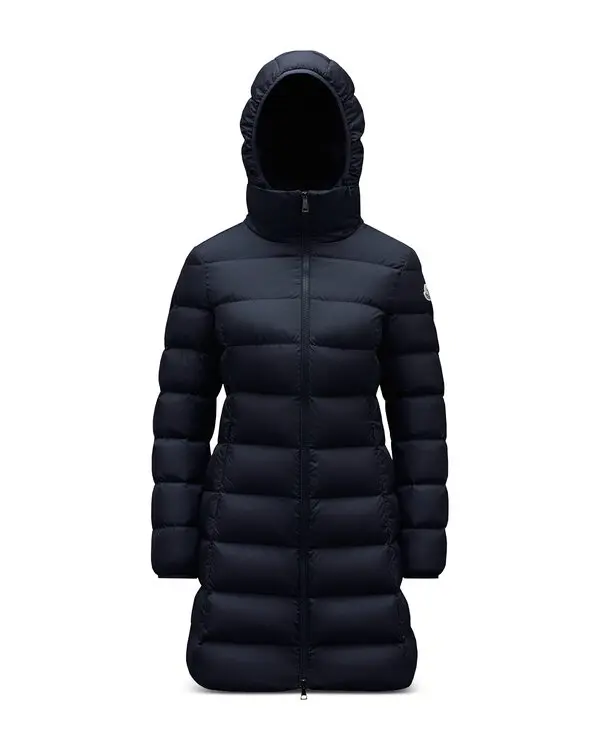 Moncler Gie Hooded Packable Down Puffer Coat - Dark Blue
