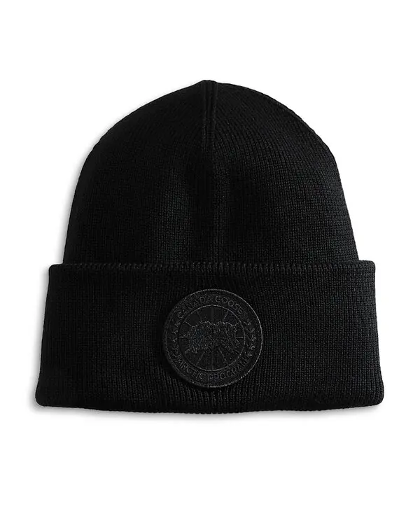 Canada Goose Arctic Disc Patch Beanie - Black/ Black