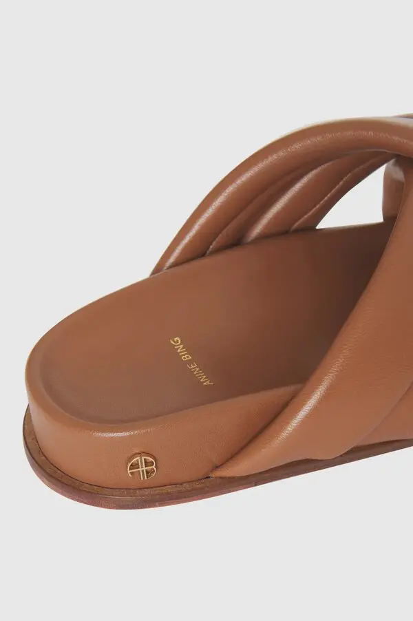 ANINE BING Lizzie Slides With Puffy Crossover Straps