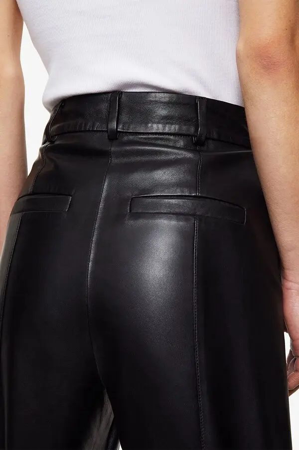 ANINE BING Nora Leather Culotte Shorts