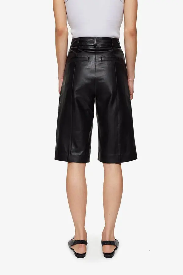ANINE BING Nora Leather Culotte Shorts