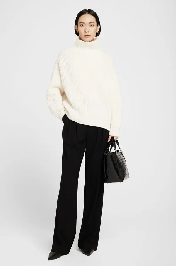 ANINE BING Sydney Oversized Alpaca-wool Funnel Neck Sweater