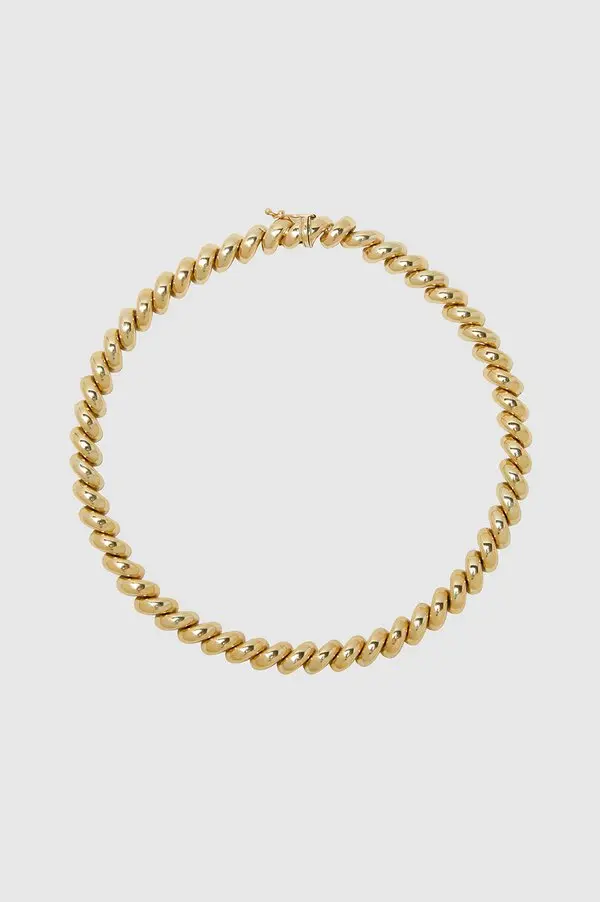 ANINE BING Spiral Link Necklace - 14k Gold