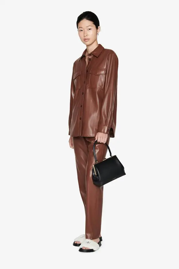 ANINE BING Colton Track Pant - Brown