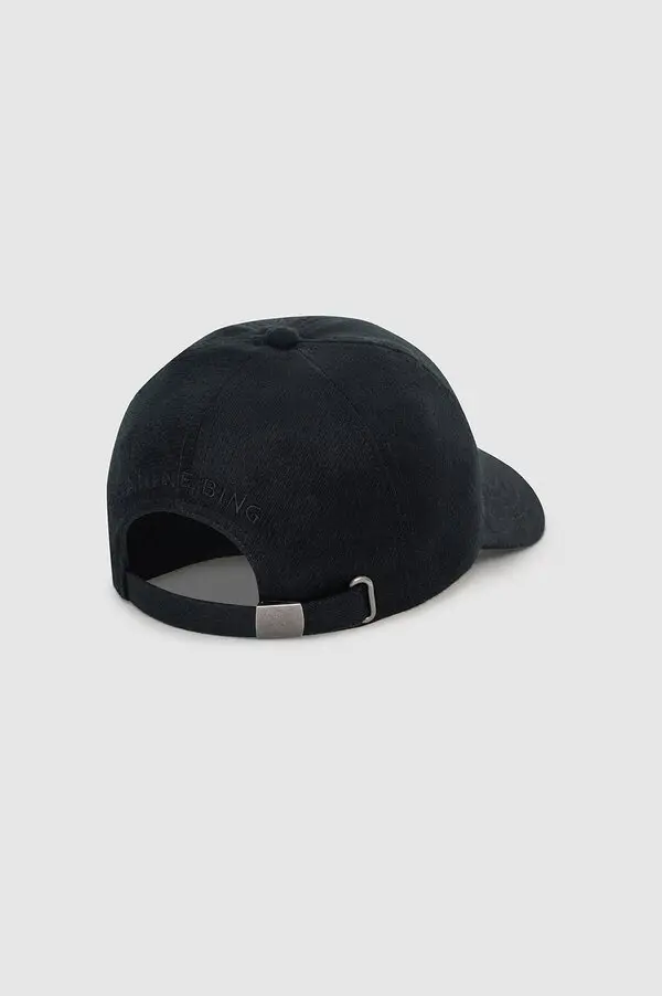 ANINE BING Jeremy Baseball Cap - Black Wool
